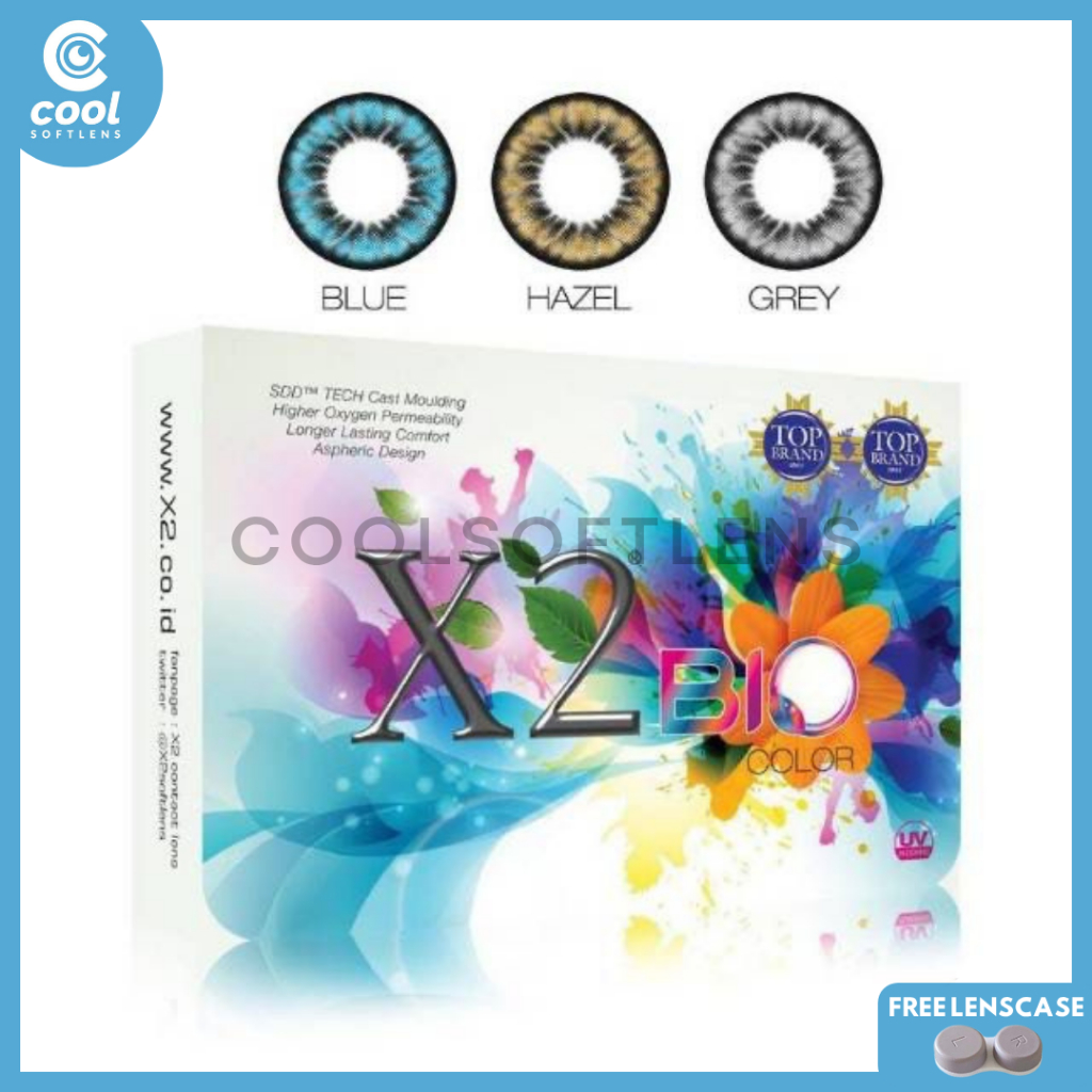 Jual Softlens X2 BIO COLOR 14,5 MM Normal & Minus (-0,50 S/D -10,00) By ...