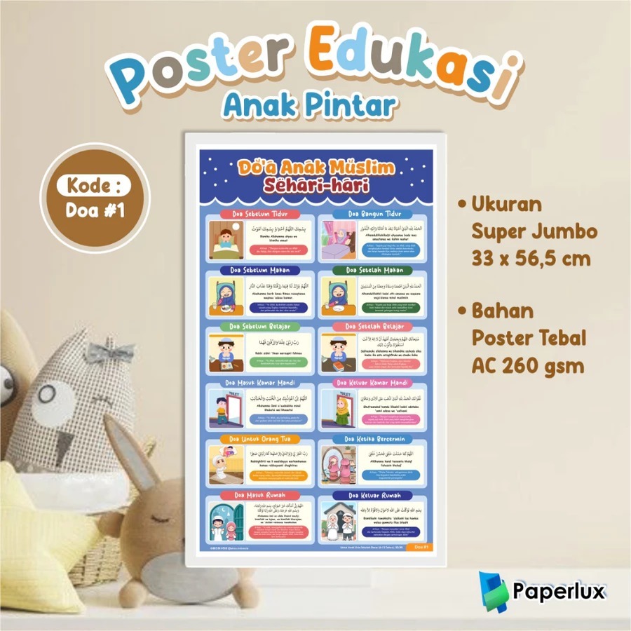 Jual POSTER EDUKASI ANAK TEMA ISLAMI - POSTER DINDING - MEDIA BELAJAR ...