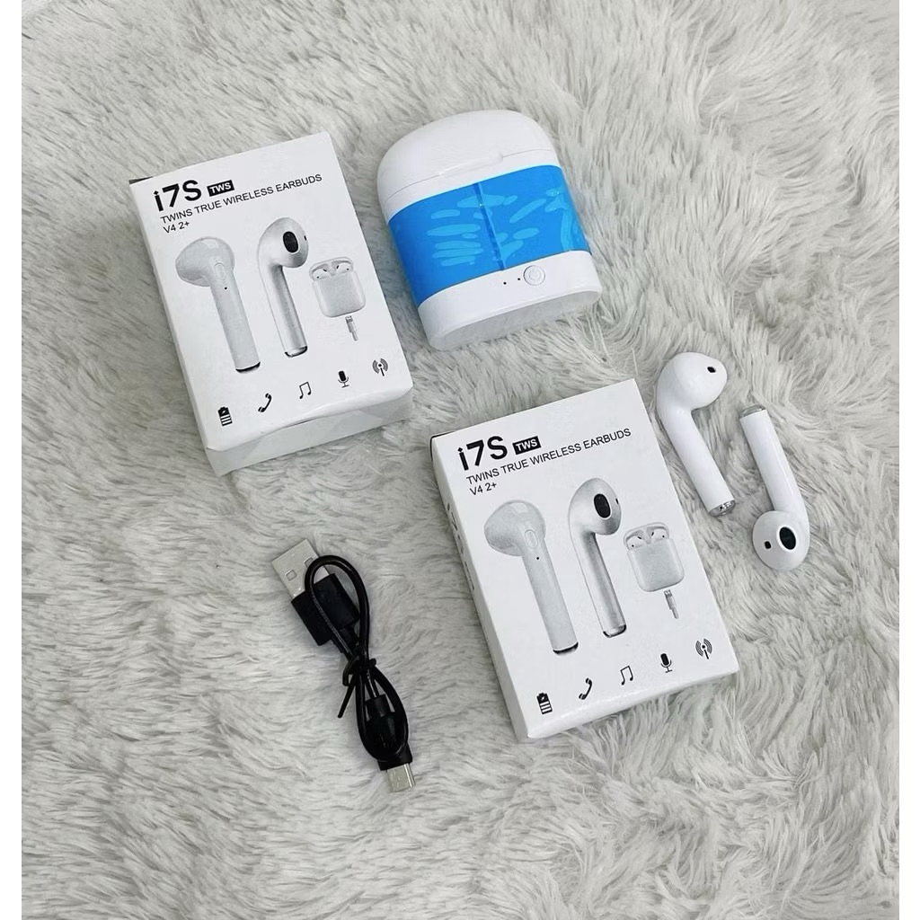 Jual TWS Headset Earphone Handsfree Bluetooth Wireless I7S + Kabel ...
