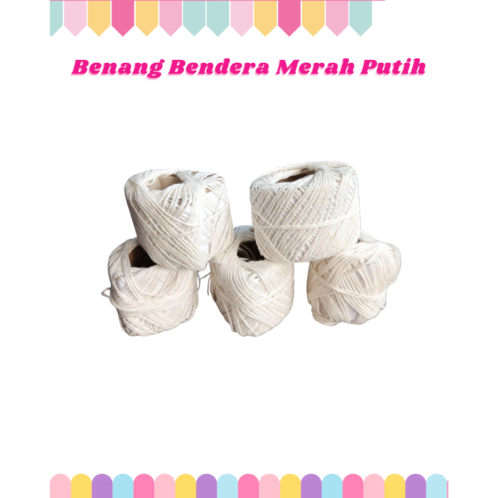 Jual Benang Bendera/Tali bendera/tali kasur 20 Meter Benang gantung ...