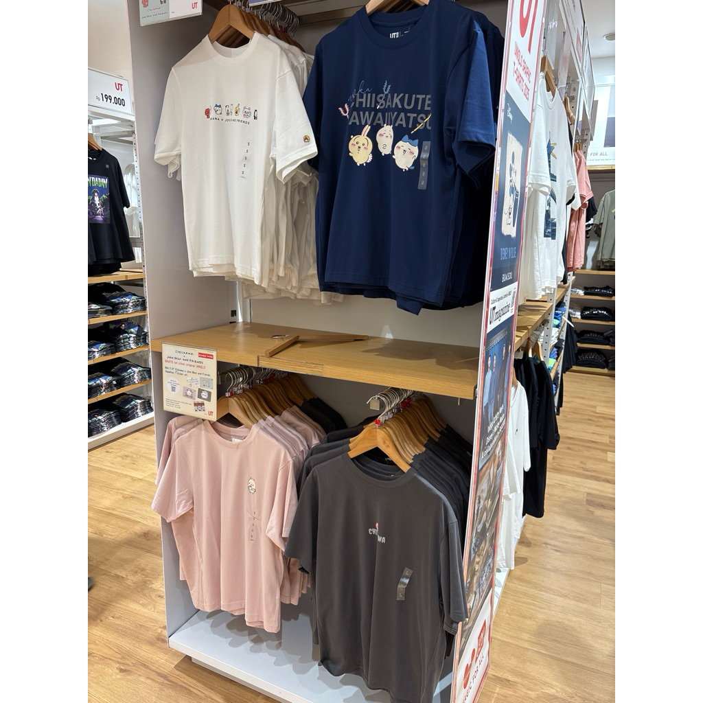 Jual UNIQLO Kaos UT Chikawa Joke Bear Lengan Pendek Tshirt Original ...