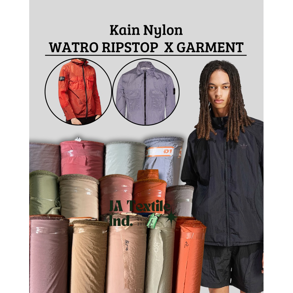 Jual KAIN NYLON WATRO RIPSTOP X GARMENT ST0NE ISL4ND N1KE AD1D4S ...