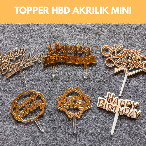 Jual Topper HBD Akrilik Mini Happy Birthday | Shopee Indonesia