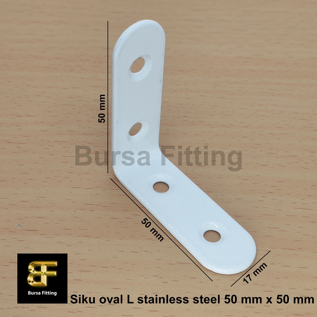 Jual Siku stainless L 50 x 50 putih / plat siku penyangga / ambalan ...