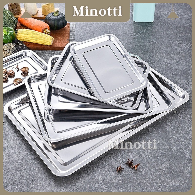 Jual Minotti ampan Stainless Persegi Bake Tray Loyang Serbaguna Piring ...