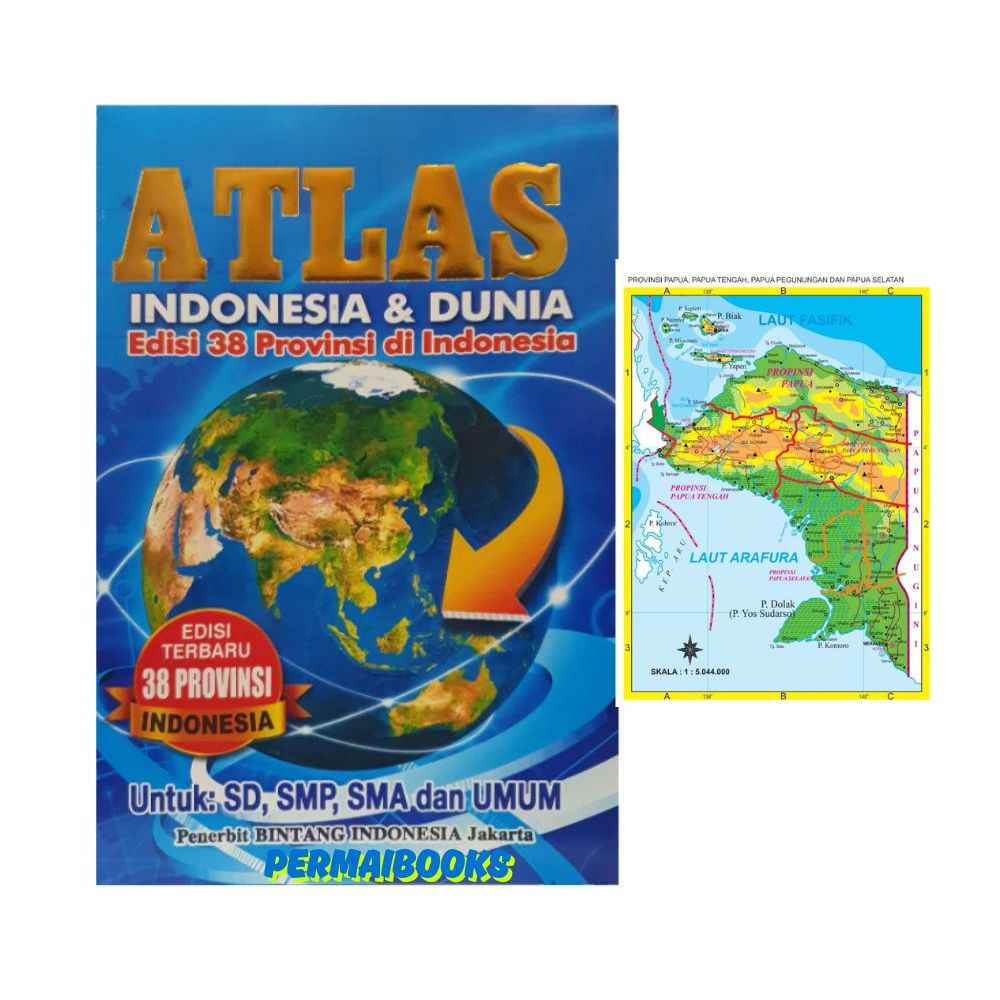 Jual Buku Atlas Indonesia dan Dunia Edisi 38 Provinsi di Indonesia ...
