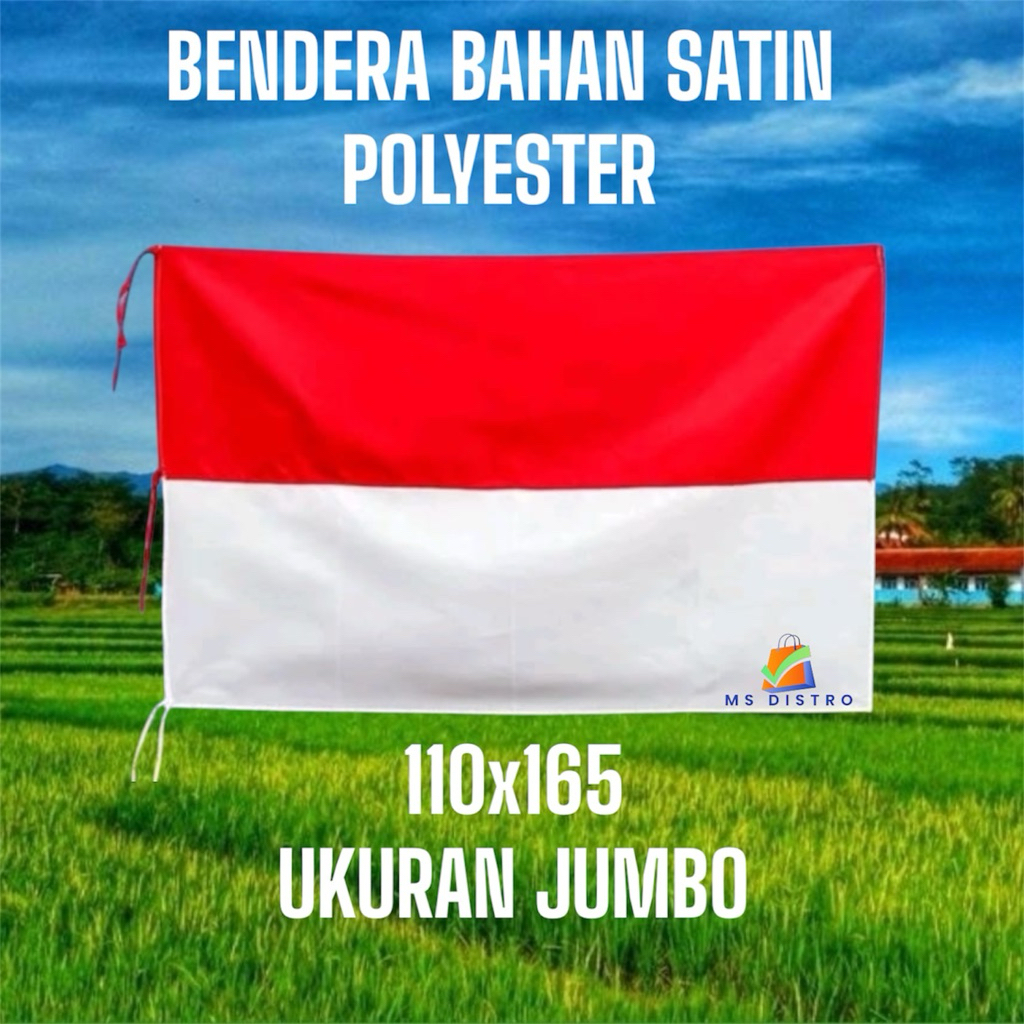 Jual ( JUMBO ) BENDERA INDONESIA UKURAN 120x180 REAL 110x165 CM ...