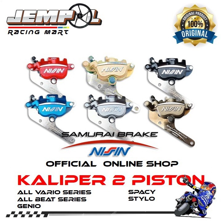 Jual Nissin Kaliper Nissin Samurai 2 Piston Beat Vario Scoopy Spacy Genio Stylo - 260mm | Shopee ...