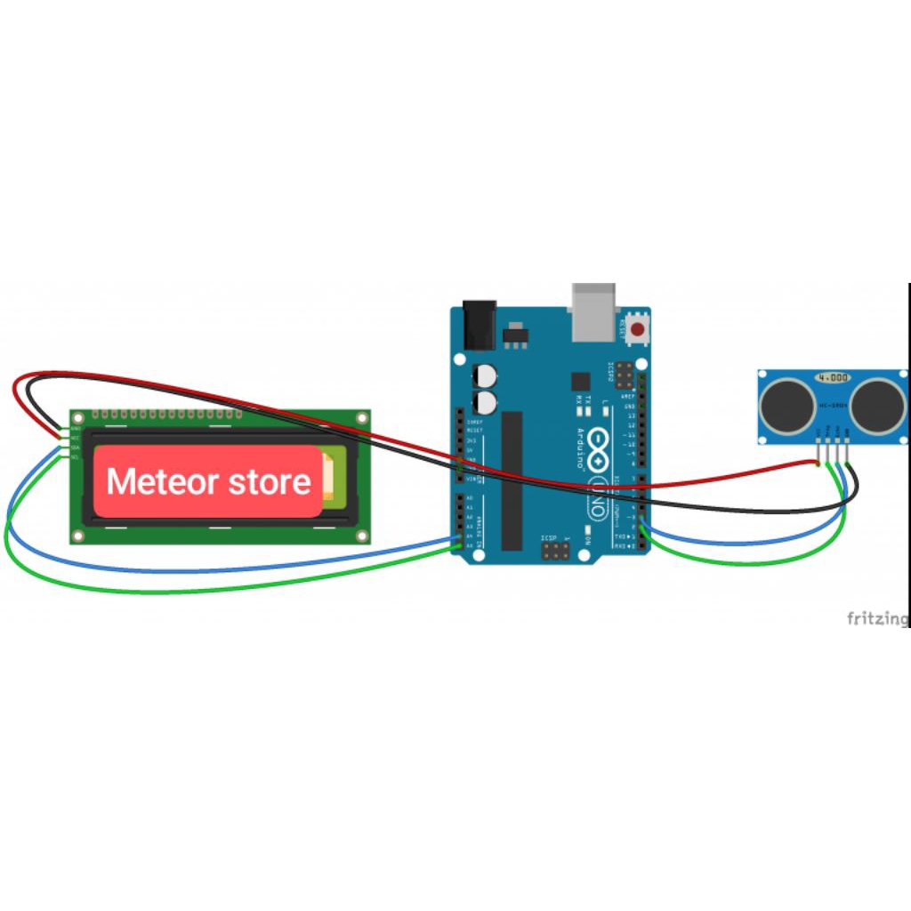 Jual Monitoring sistem ketinggian air menggunakan sensor Hcsr 04 ultrasonik berbasis Arduino uno ...