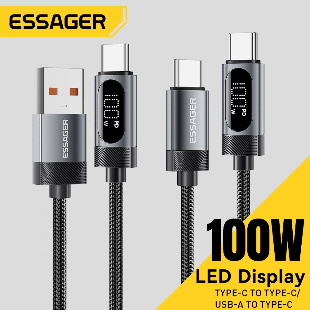Jual Essager Kabel Pengisian Cepat 100W/60W USB Tipe C Ke USB C Ke Los untuk Ponsel Transfer ...
