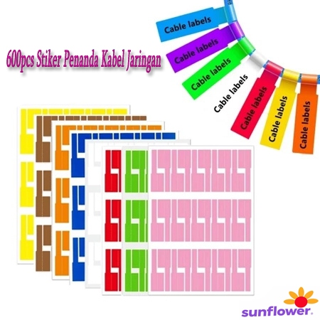 Jual Stiker Penanda Kabel Jaringan 600pcs - Ideal untuk Manajemen Kabel ...