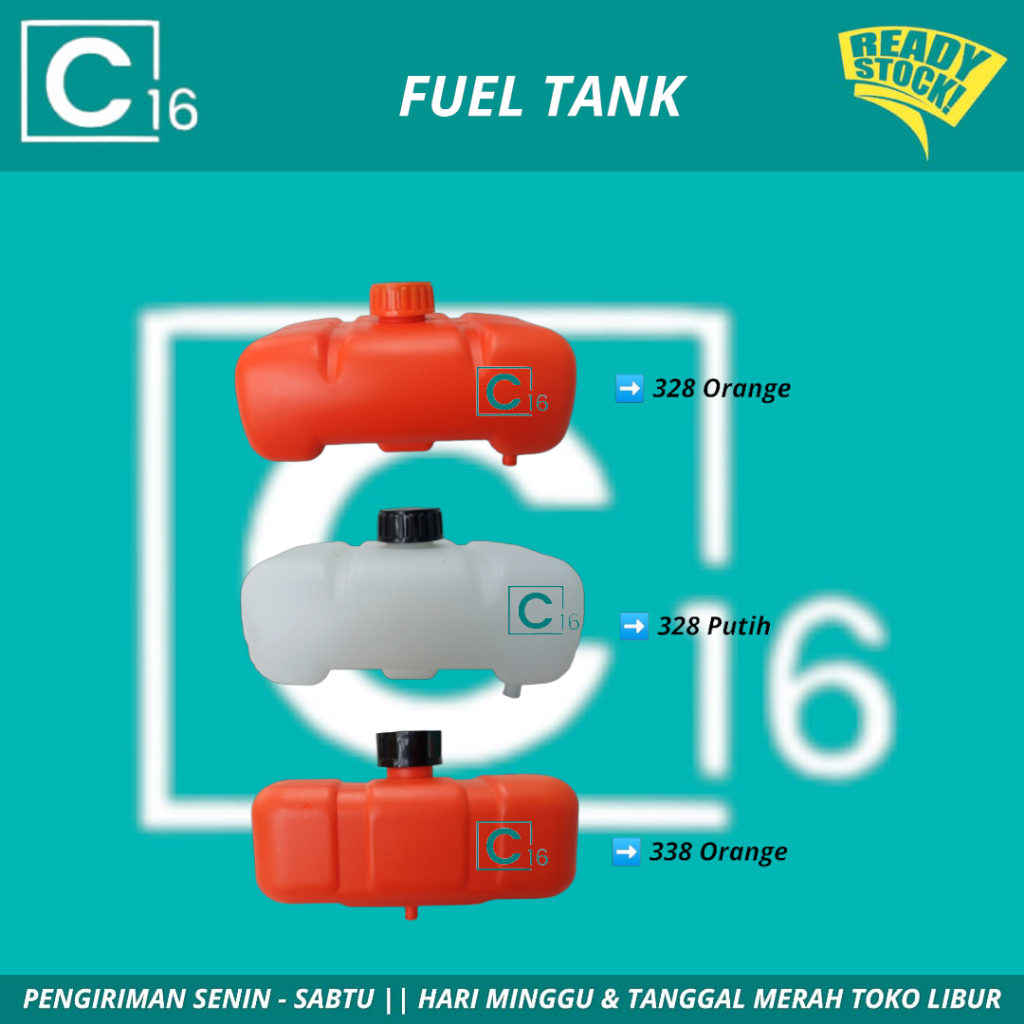 Jual Fuel Tank Tangki Orange Putih Minyak Tangki Bensin Mesin Potong ...