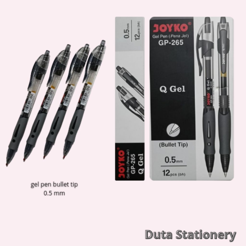 Jual BALLPOINT / PULPEN JOYKO GP-265 ISI TINTA HITAM || PULPEN GEL 0.5 mm | Shopee Indonesia
