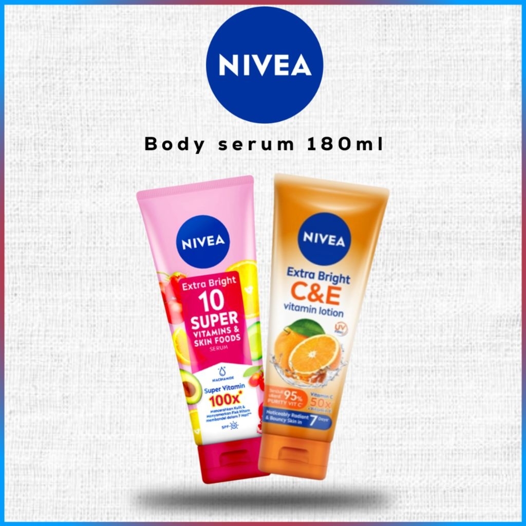 Jual TURUN HARGA !!! NIVEA BODY SERUM C & E dan SUPER 180ml | Shopee ...