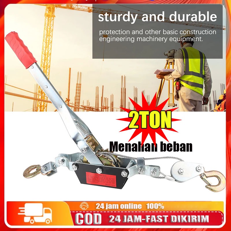 Jual 【Ready stok,COD】2 ton Hand Puller Rachet Tracker Hand Takel Sling ...