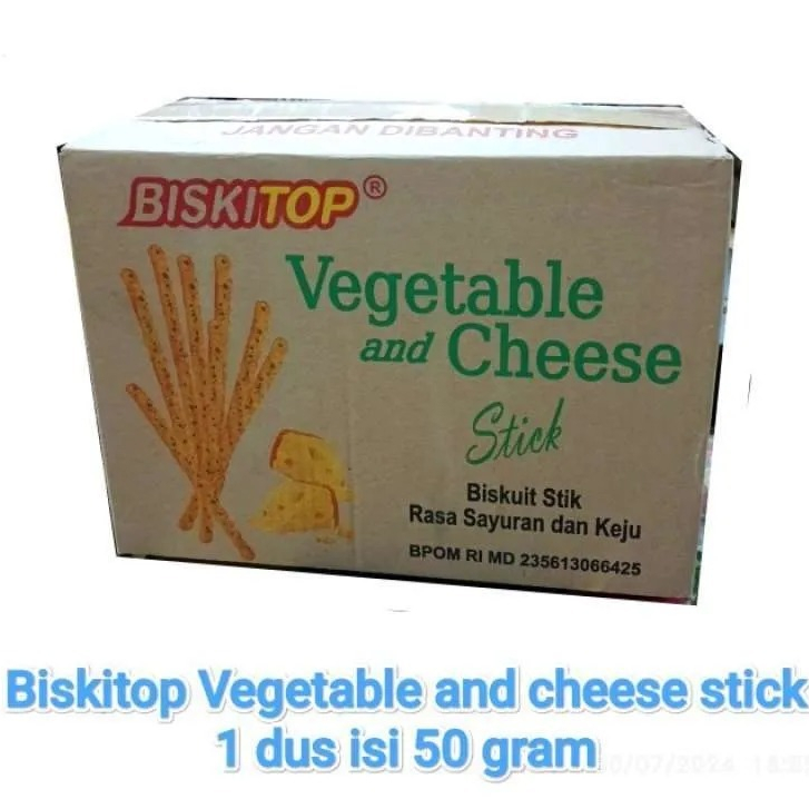 Jual TERMURAH BISKITOP VEGETABLE AND CHEESE STICK 1 DUS ISI 40 BUNGKUS ...