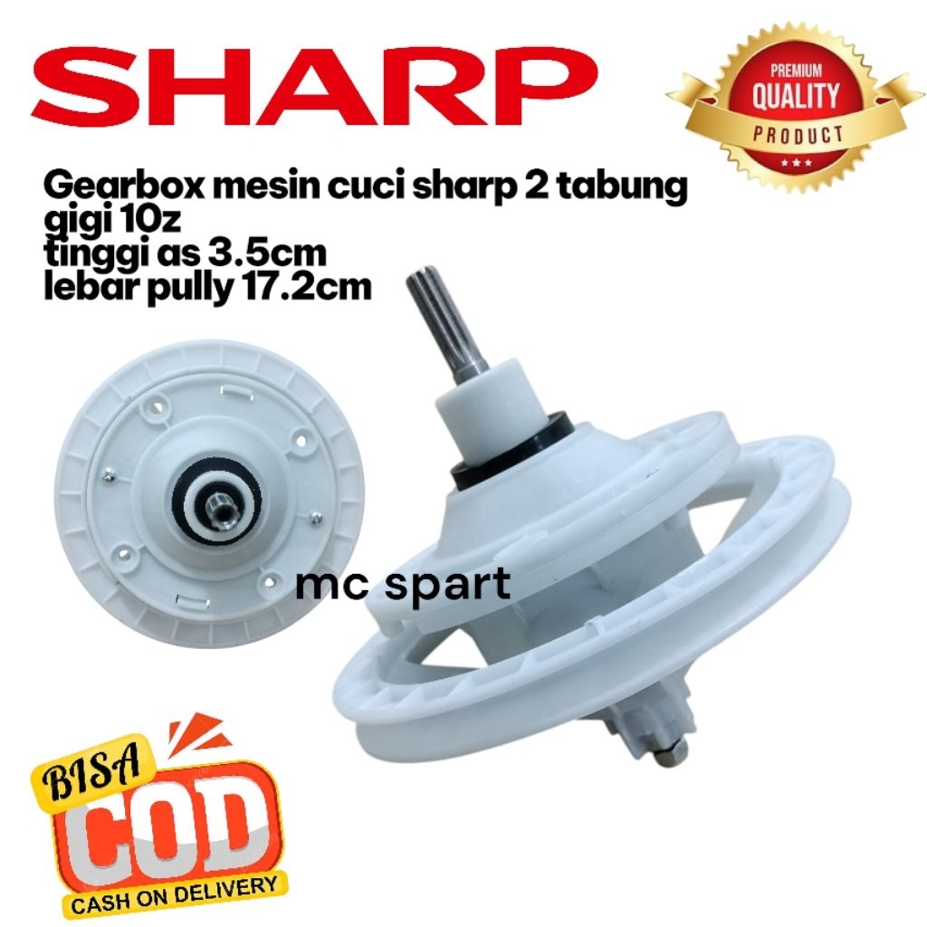 Jual GEARBOX SHARP ES-T95CR/ES-T95CL MESIN CUCI SHARP 2 TABUNG GIGI 10 ...
