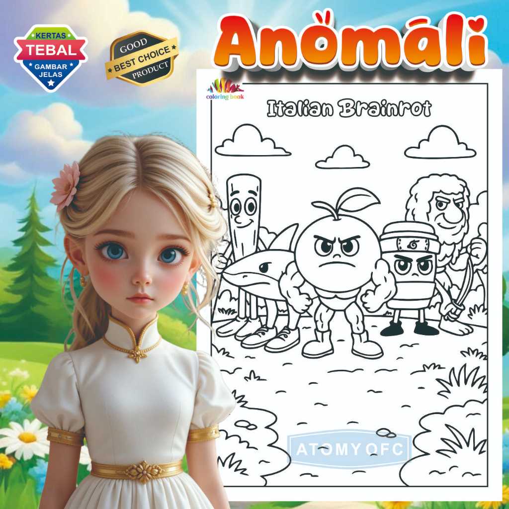 Jual KERTAS MEWARNAI / COLORING / KERTAS GAMBAR / ANOMALI D / KERTAS ...