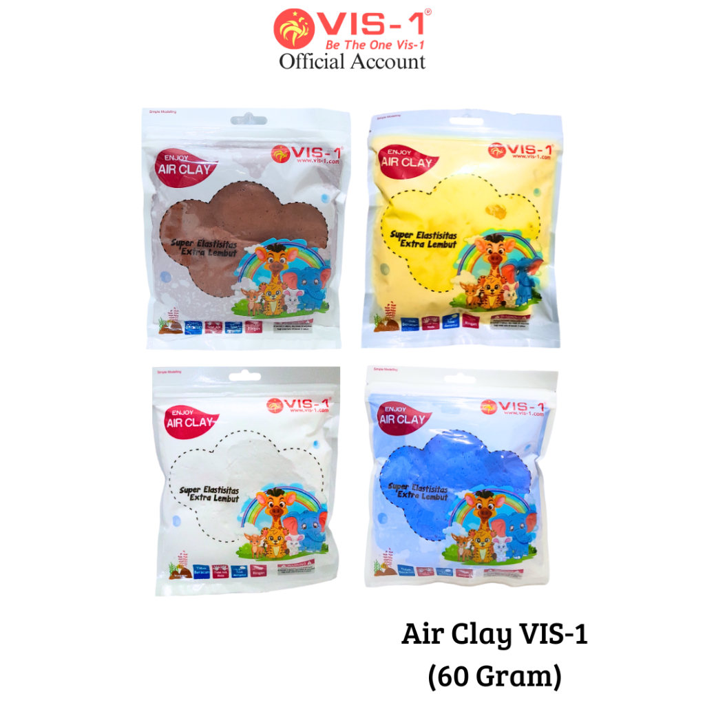 Jual Air Clay VIS-1 kode AY-10 isi 70gram - Edukasi Slime Clay Dough ...