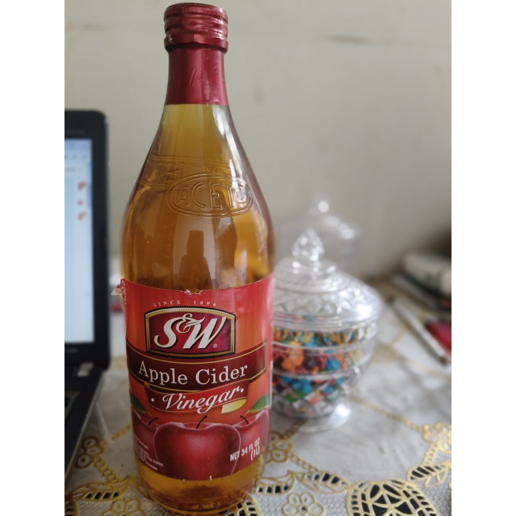 Jual SW APPLE CIDER VINEGAR / S&W CUKA APEL / UKURAN 1 Liter /34 FL OZ ...