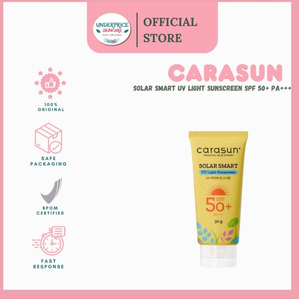 Jual CARASUN Solar Smart Uv Light Sunscreen SPF 50 PA++++ | Shopee Indonesia