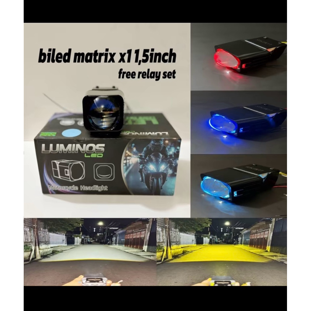 Jual LUMINOS LAMPU PROJEKTOR BILED MATRIX 1,5 INC PLUS DEVIL MOTOR ...