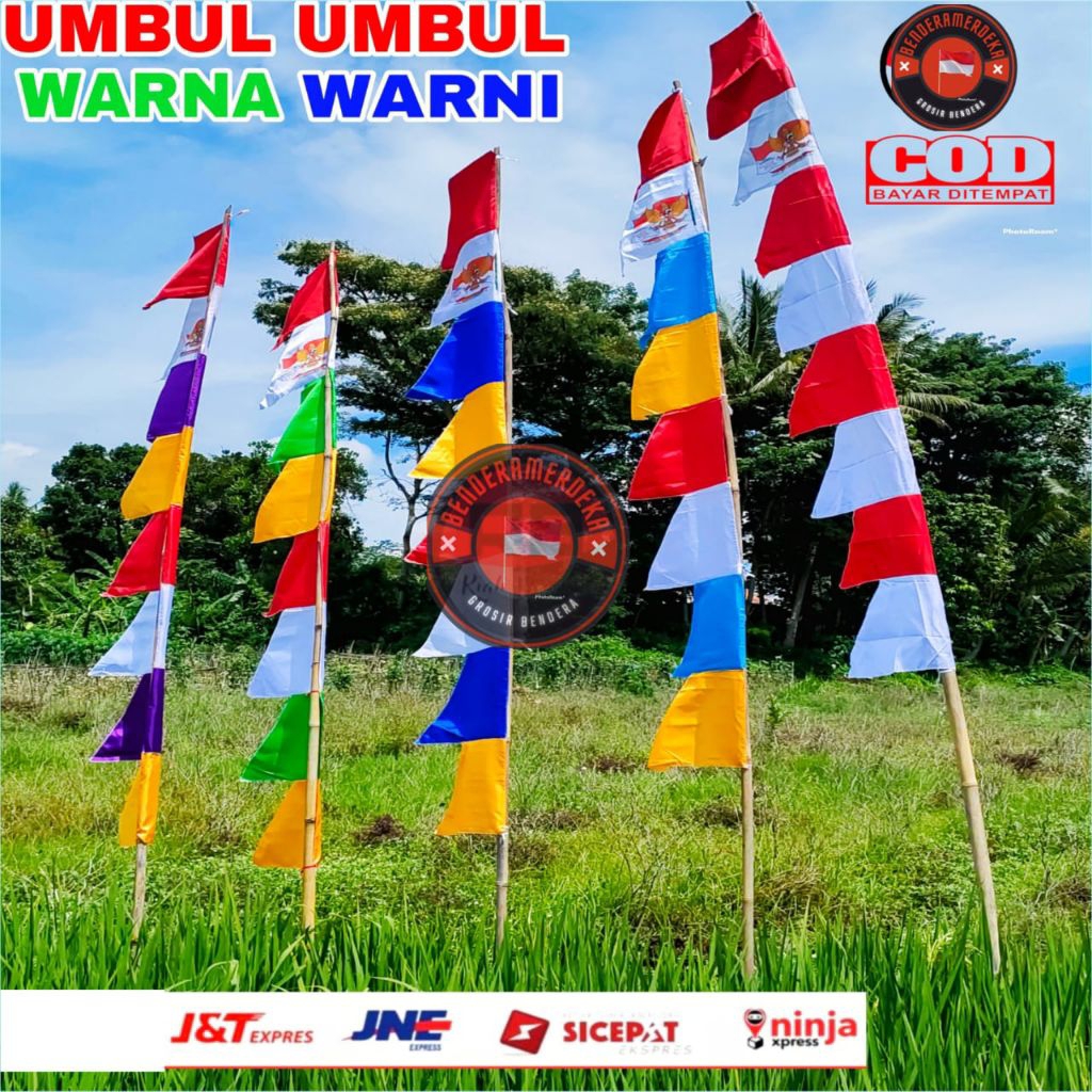 Jual bendera merah putih umbul umbul warna warni | Shopee Indonesia