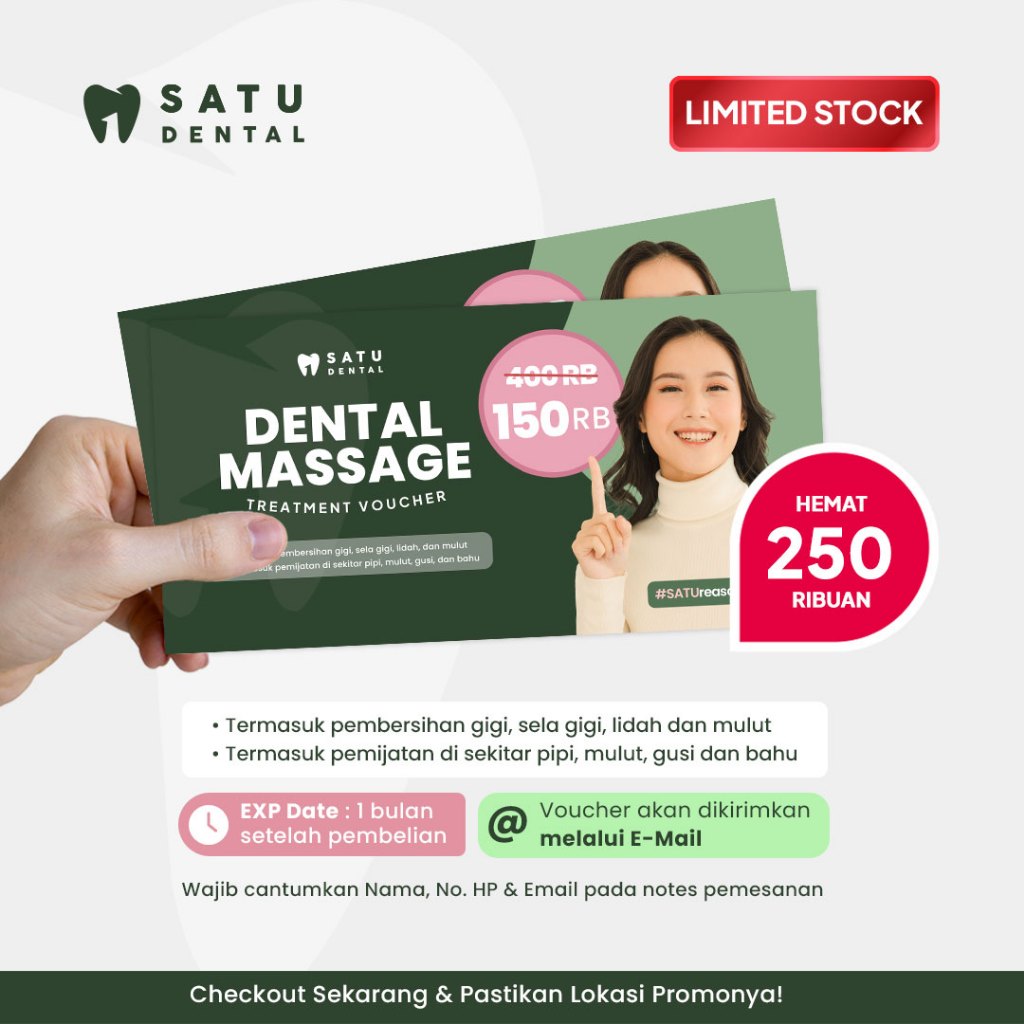Jual SATU DENTAL - Voucher Bundle Dental Massage - 2 Voucher | Shopee ...