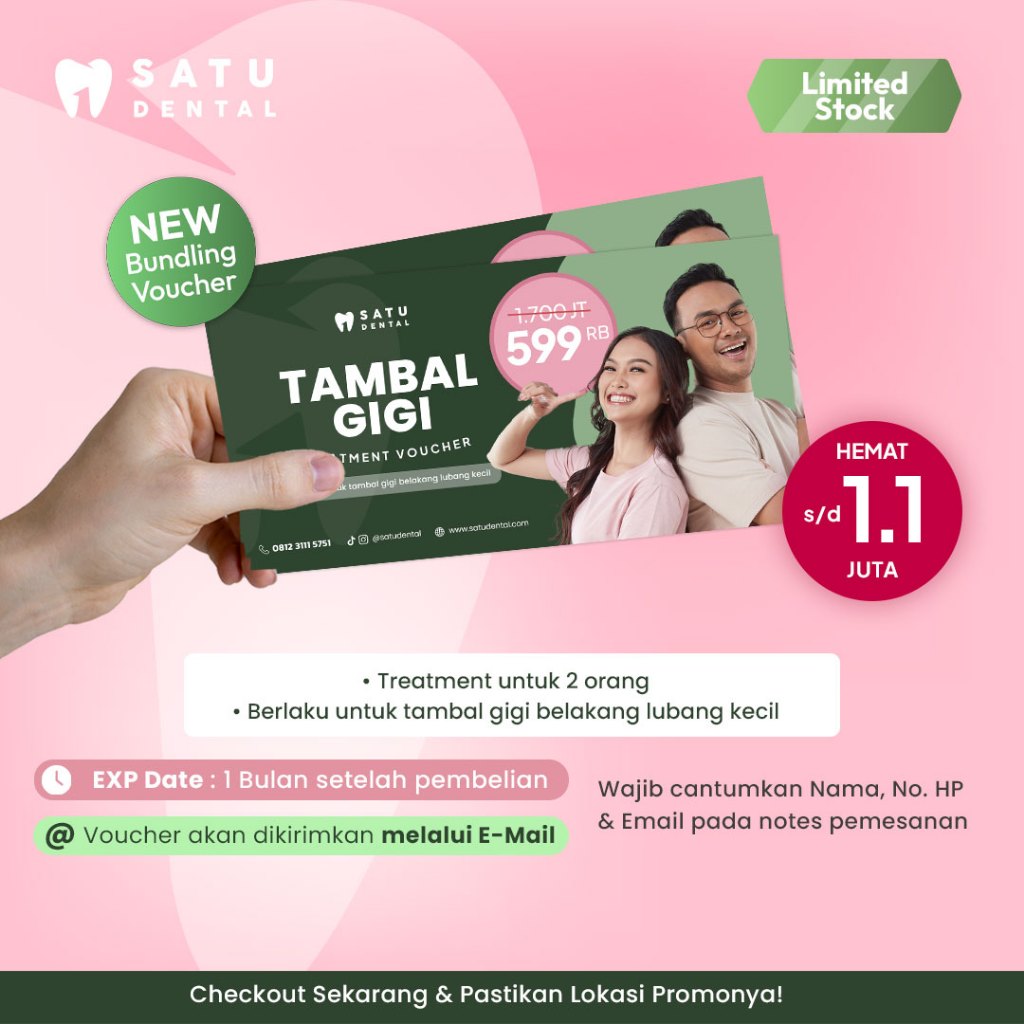 Jual SATU DENTAL - Bundle Tambal Gigi Belakang Lubang Kecil - 2 Voucher ...