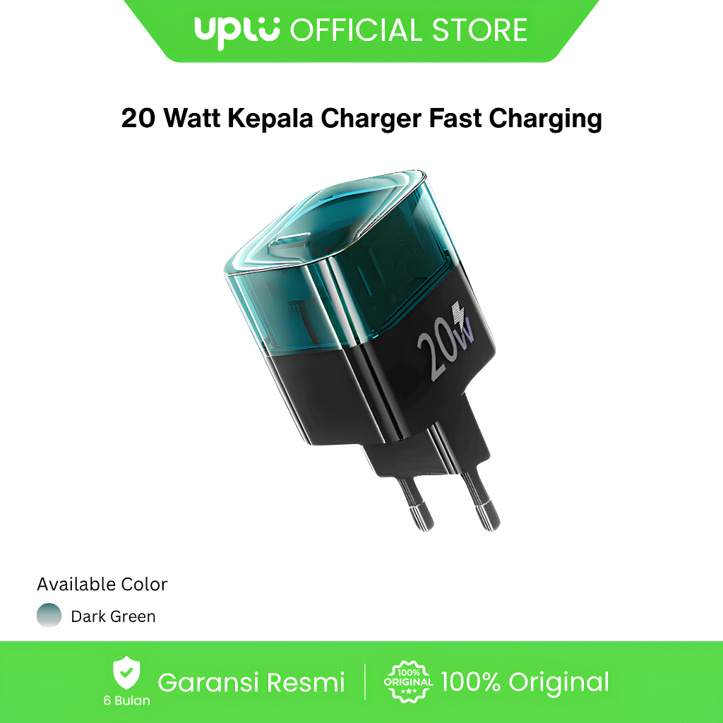 Jual UPLU Adaptor Kepala Charger Type C 20W Travel Fast Charger MFI for ...