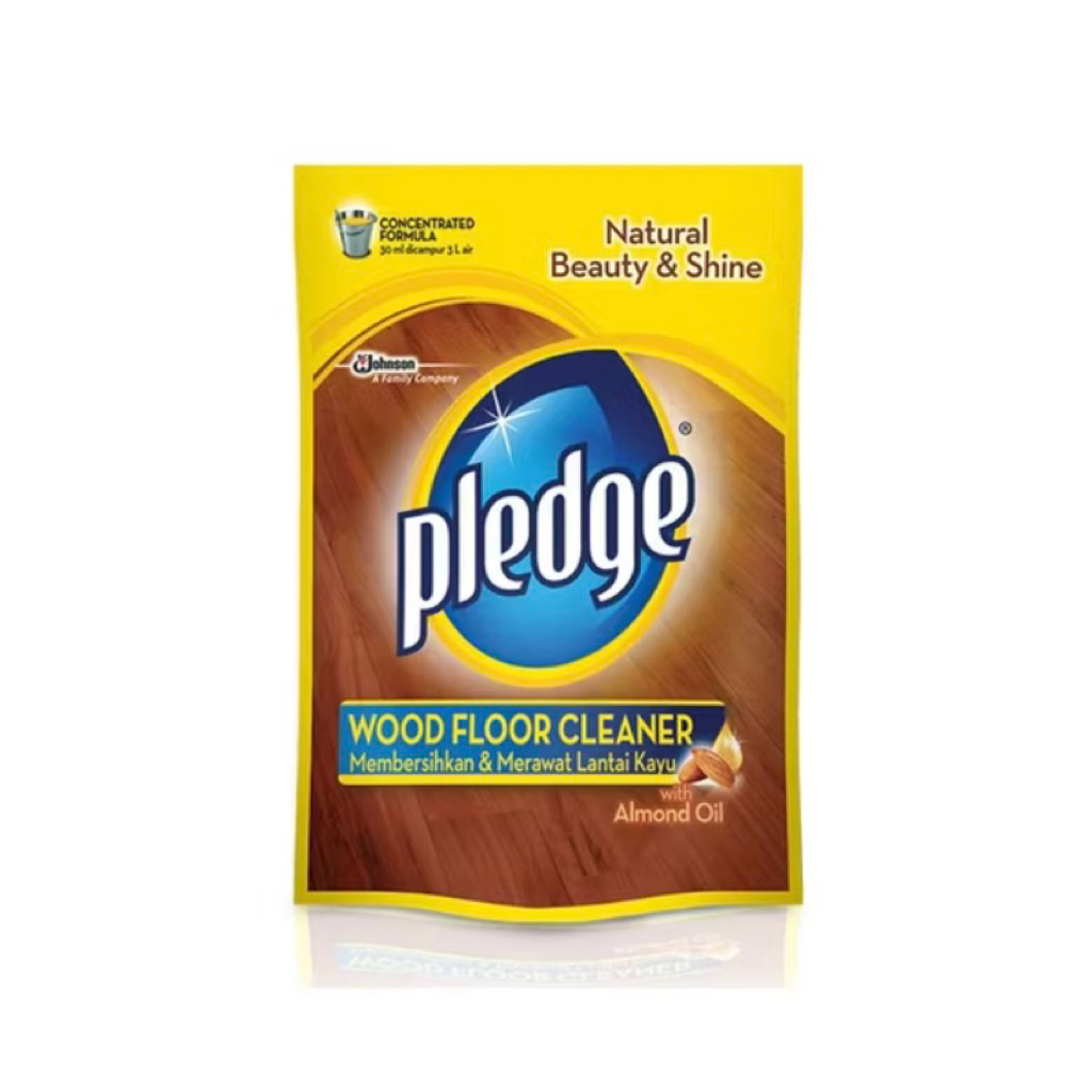 Jual Pledge Wood Floor Cleaner With Almond Oil Pouch 400ml | Shopee ...