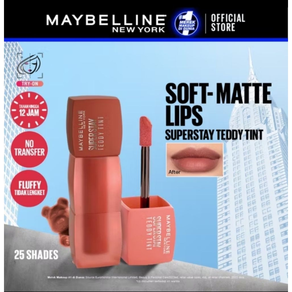 Jual Maybelline Superstay Teddy tint | Shopee Indonesia