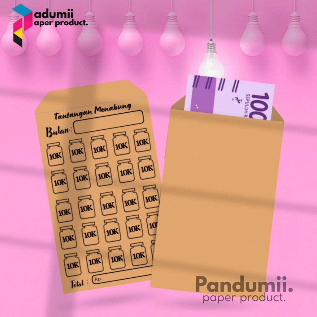 Jual Amplop Target Nabung / Tantangan Menabung Saving Challenge ...