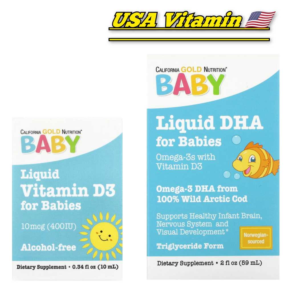 Jual California Gold Nutrition Baby DHA Omega-3s | Vitamin D3 400iu ...
