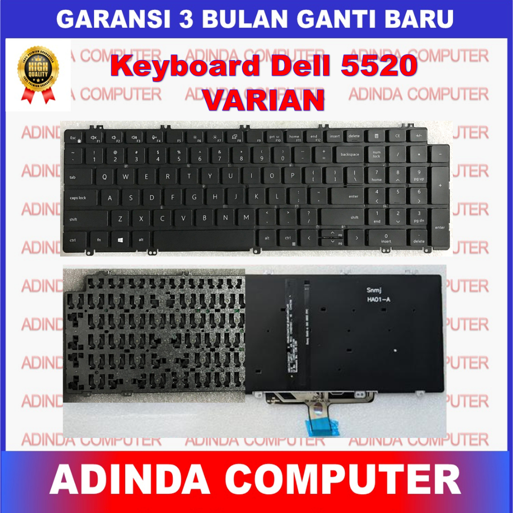 Jual Keyboard Dell Latitude 5520 5521 5530 5531 5540 Precision 3560 ...