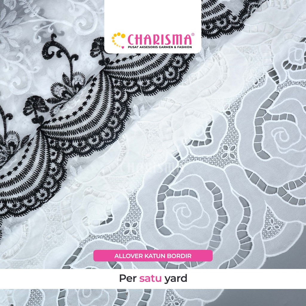 Jual Charisma Kain Allover Katun Bordir - Kain Boridir Tulle / Lebar ...