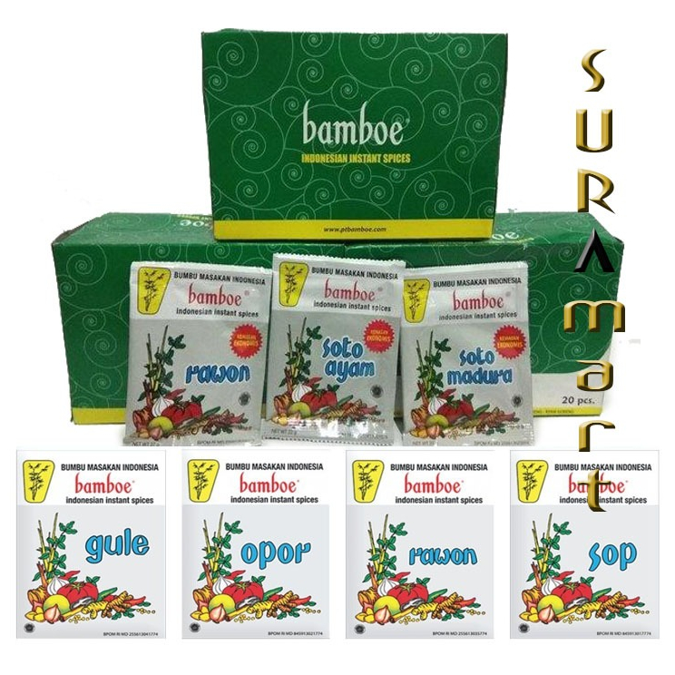 Jual (20 sachet x 1 box) BAMBOE BOX Bumbu Bamboe Bambu Original Putih ...