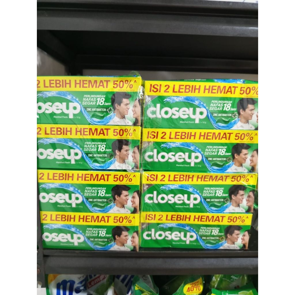 Jual Close up pasta gigi menthol fresh isi 2 160gr ×2 | Shopee Indonesia