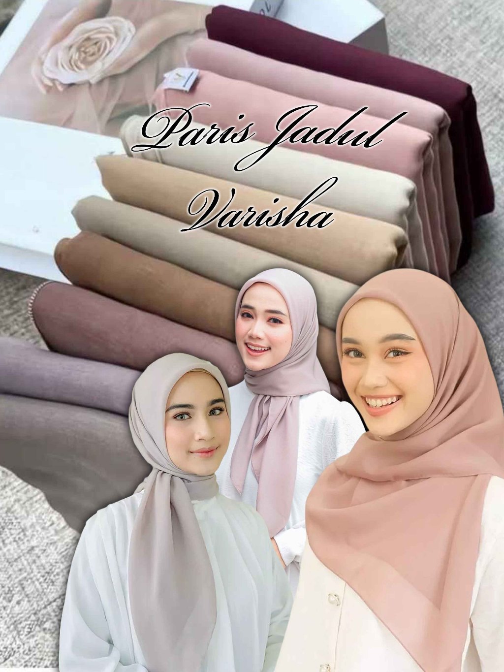 Jual KERUDUNG PARIS JADUL PREMIUM | HIJAB SEGIEMPAT PARIS JADUL 110X110CM ORI | Shopee Indonesia