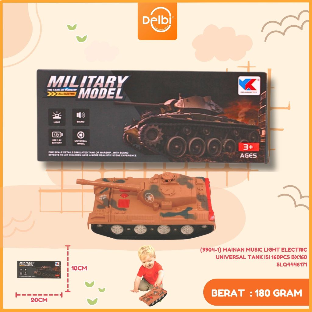 Jual MOBIL TANK MILITERY BERJALAN OTOMATIS ADA LAMPU + SUARA Mainan ...
