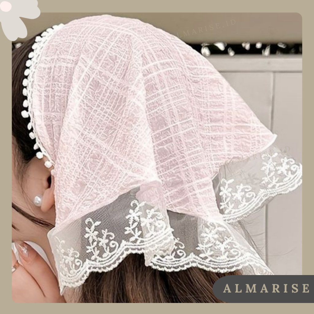 Jual Town Shell - Bando Raw Lace Korean HeadBand / Bandana Korean Style ...