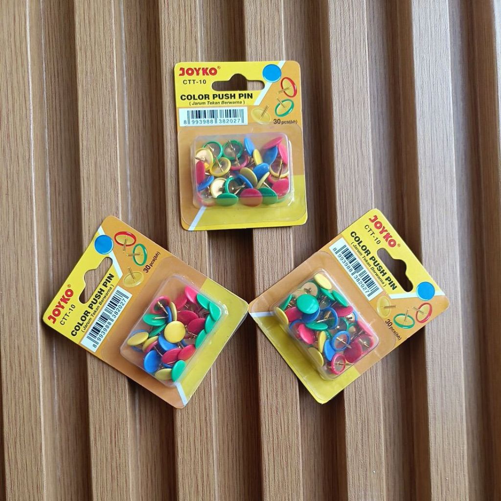Jual JOYKO PUSH PIN CTT-10 COLOR 30PCS | Shopee Indonesia