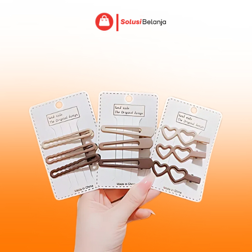 Jual ACC189 Jepit Rambut Korea Lucu Aksesoris Rambut Remaja Jepitan Poni Isi 3 Y1766 | Shopee ...