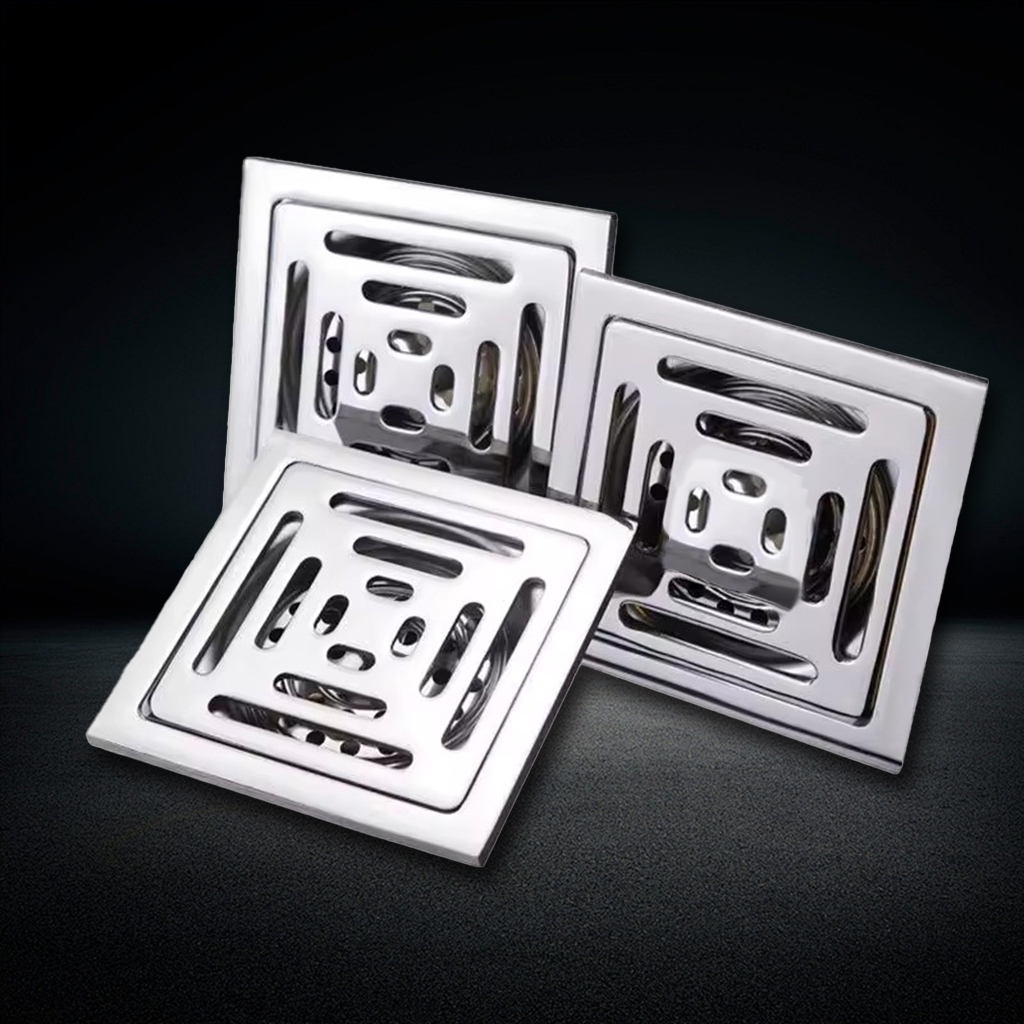 Jual Floor Drain Saringan Got Motif Kotak Stainless Afur Lantai Kamar Mandi Katup Kuningan ...