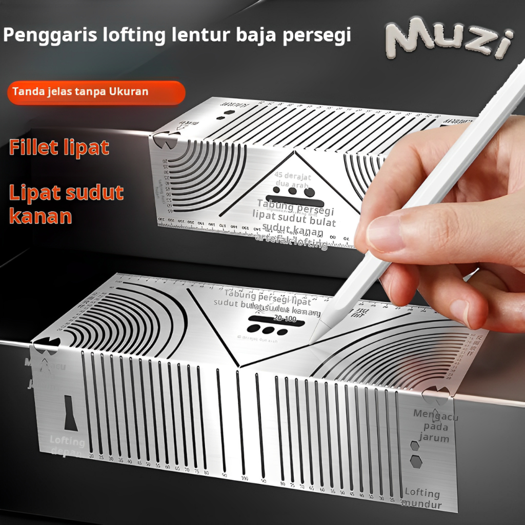 Jual Alat penanda baru pengukur penanda tabung persegi penggaris lipat ...