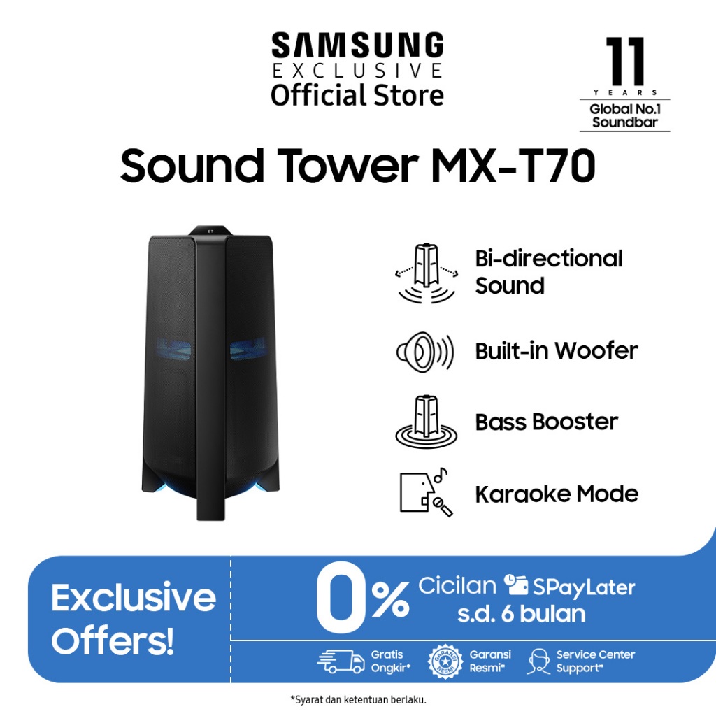 Jual Samsung Sound Tower MX-T 70 | Bass Booster | Bi-directional Sound ...