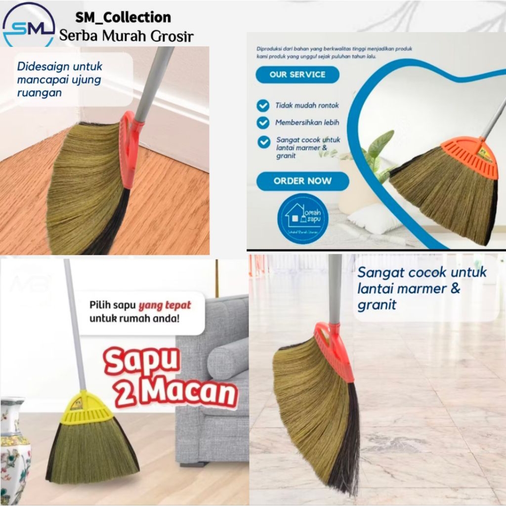 Jual Sapu ijuk/Sapu pembersih/Sapu lantai/Alat pembersih/Sapu serbaguna ...