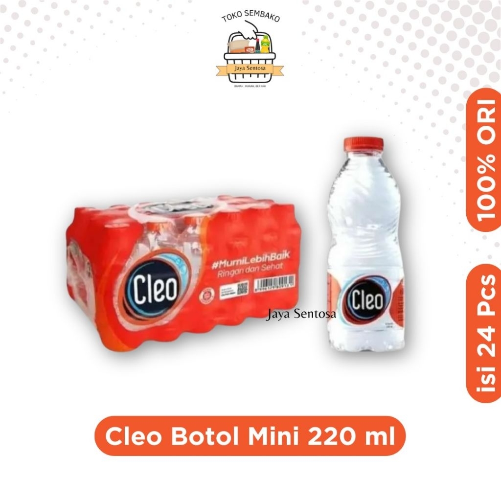 Jual Cleo Air Mineral 220ml 1 Dus (24 Pcs) | Shopee Indonesia