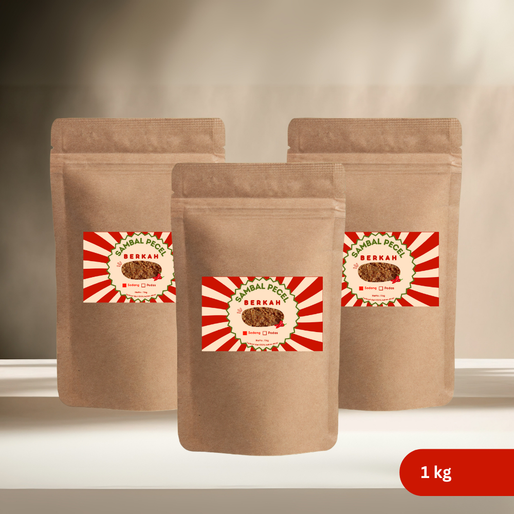 Jual Sambal Pecel 1 kg @3 pcs– Kemasan Standing Pouch, Level Sedang ...