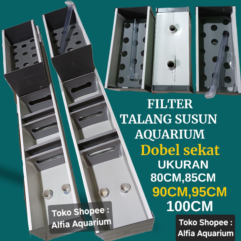 Jual Filter Talang Susun Aquarium Dobel Sekat/UK 100cm/ UK120cm/ Top ...